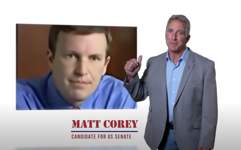With Murphy far ahead, Republican Corey says his voice matters